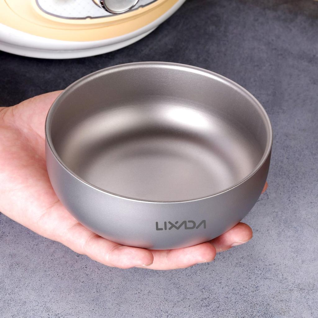 Buy Lixada Titanium Bowl Double Wall Insulated Bowl for Home Outdoor ...