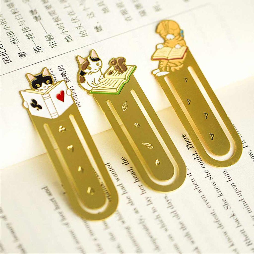Buy Cartoon Cats Paint Metal Bookmarks School Supplies Cute Cats ...