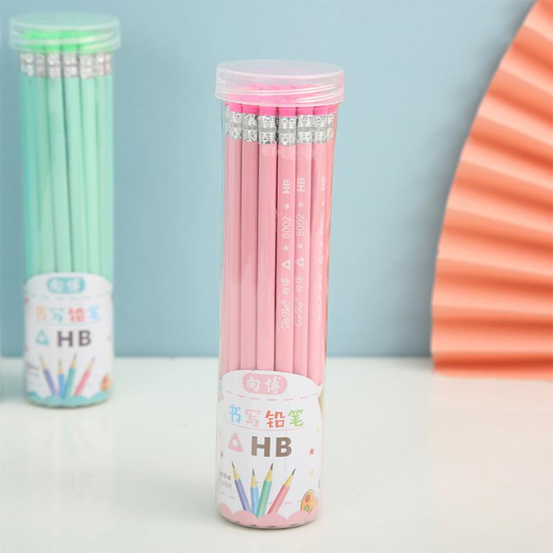 Buy 36 Pcs Wooden HB Pencil Candy Color Barrel Student Writing Pen With ...
