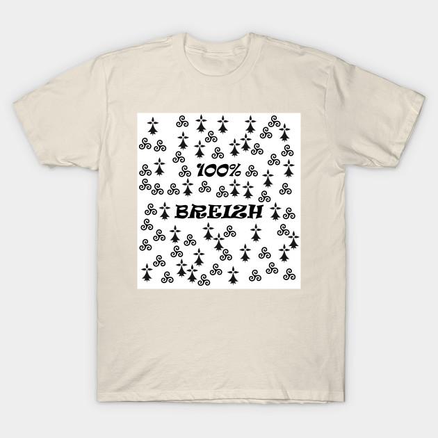 Buy Men Premium Cotton Harajuku T Shirt Breton Print Men's Tee Shirts ...