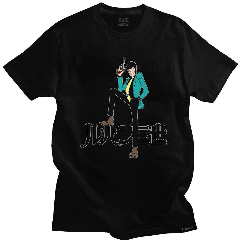 Buy Trendy Men's Lupin The Third T-Shirt Short-Shirtleeve Cotton Tshirt ...