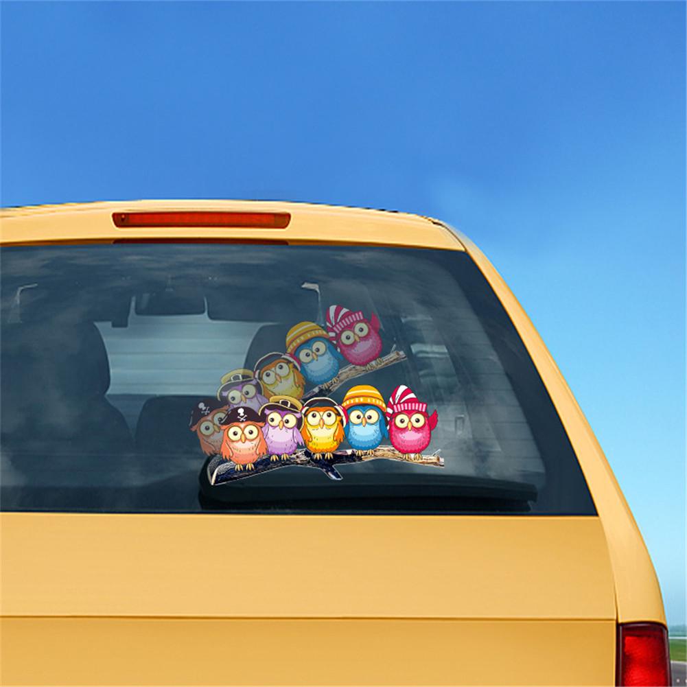 Buy Car Rear Windshield Sticker Cute Owl Rear Wiper Sticker for Vehicle ...