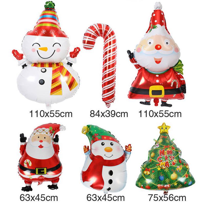 Noel Dekorasyon Atmosfer Düzenleme Sevimli Karikatür Kardan Adam Santa Folyo Balon Sağlar uygun ...