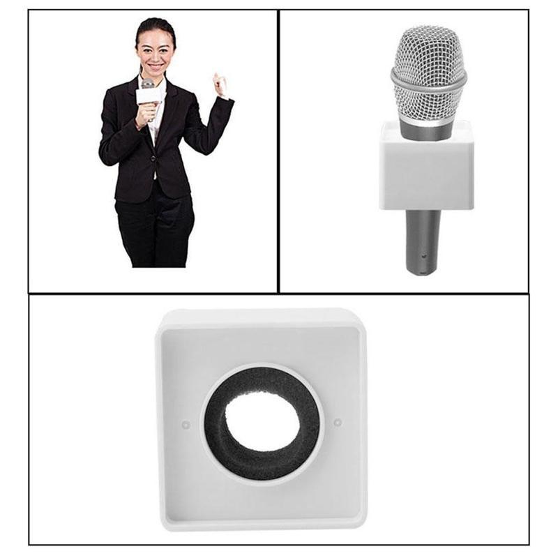 Buy New White ABS Mic Microphone Interview Square Cube Logo Flag ...