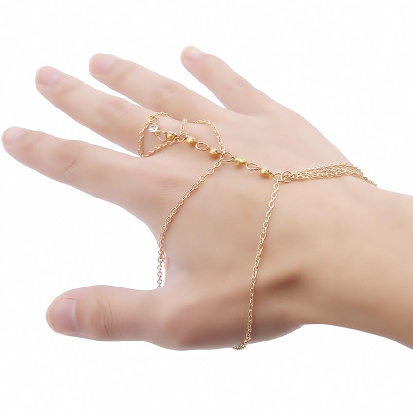 Buy Gift Tassel Bracelet With Finger Ring Multi-layer Party Ladies Hand ...