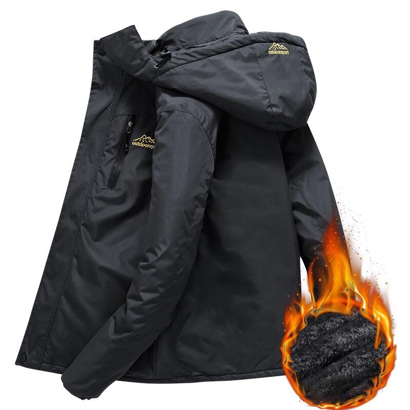 Buy Winter Inner Fleece Waterproof Jacket Men Women Outdoor Windbreaker ...
