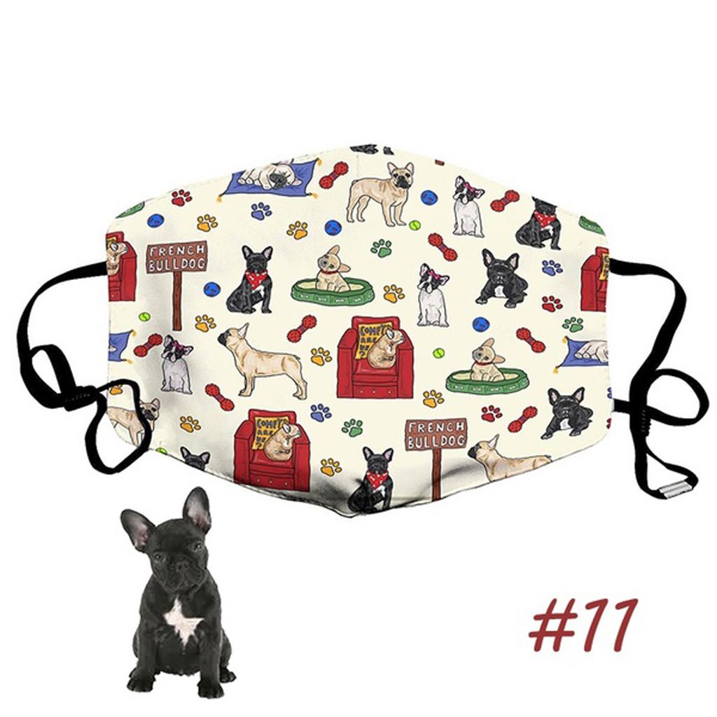 Buy [TCE] Cute Dogs Printed Face Mask Washable Reusable Cotton Blend ...