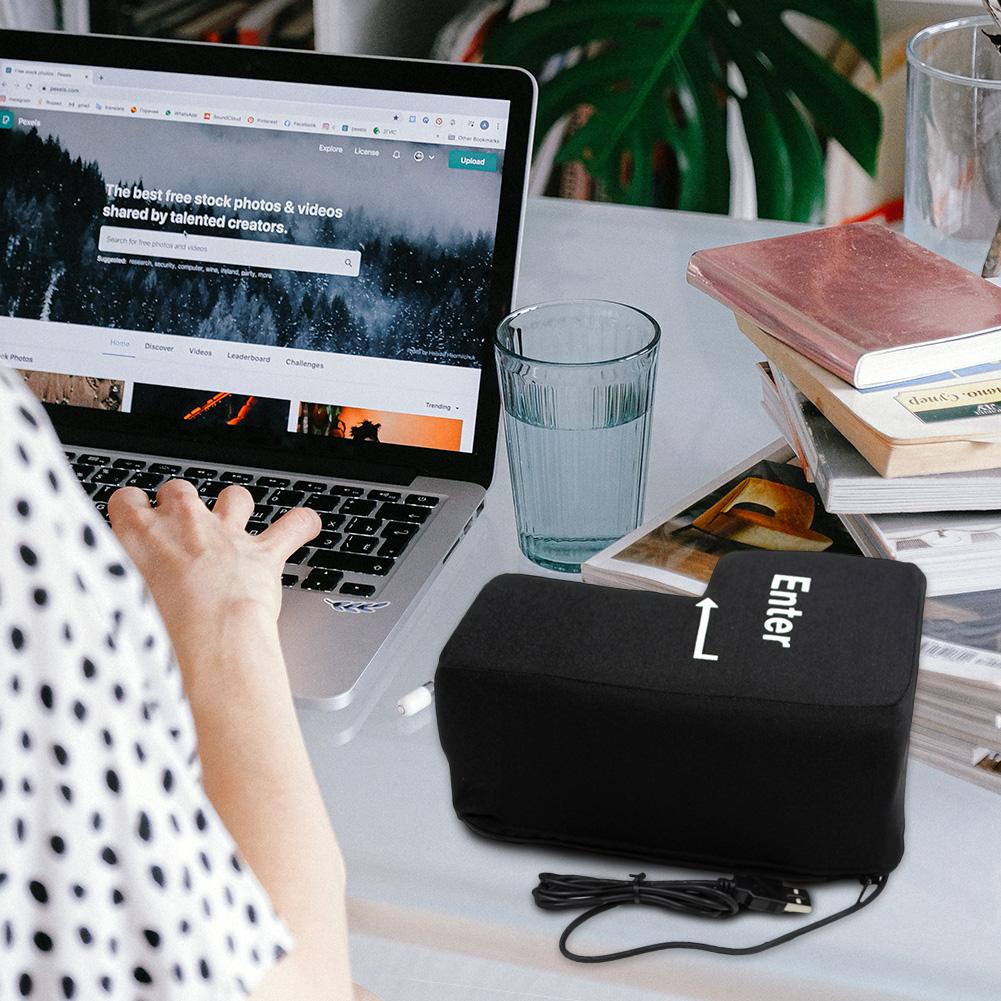 Buy Computer USB Enter Key Pillows Anti Stress Button Office Soft Nap ...