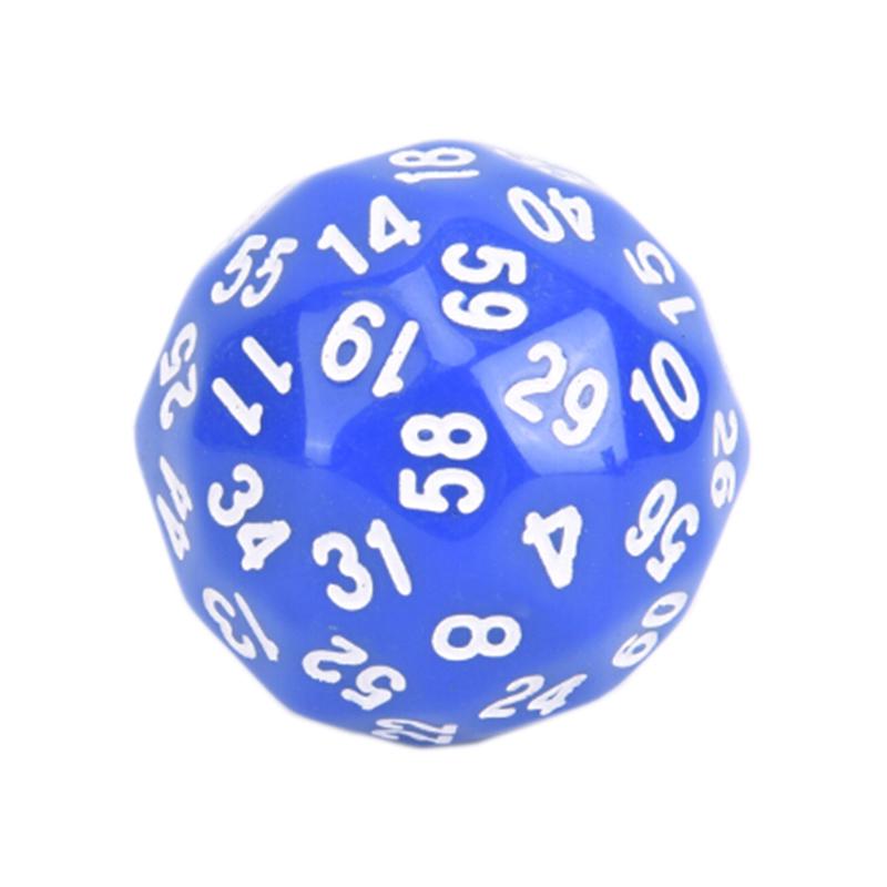 Buy 1Pc 60 Face Gaming Dice Sixty Sided Die Number 1-60 Acrylic Cubes ...