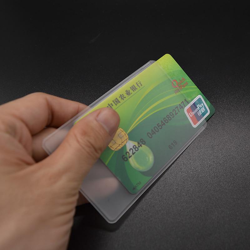 Buy 10 pcs Transparent Card Holder Plastic Card Id Holder Case To ...
