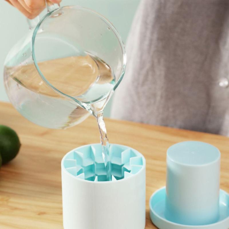 Buy 3D Silicone Ice Maker Cup Mold Cylinder Ice Cube Making Mould ...