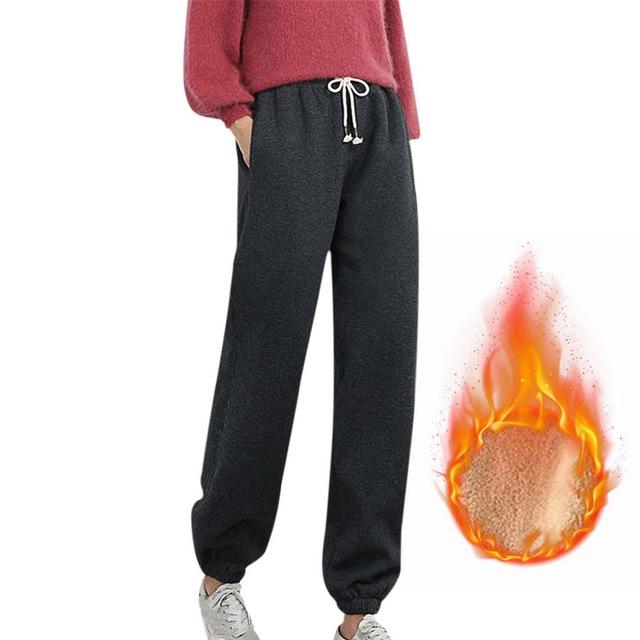 Buy Women Winter Lamb Fur Cashmere Slim Pants Women Casual Warm Pants ...