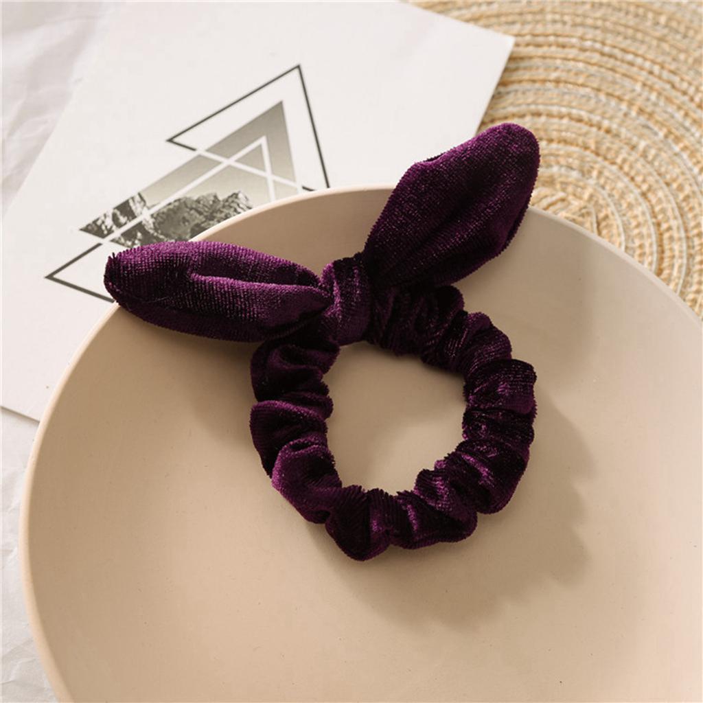Satın alın Hair Scrunchies Rabbit Bunny Ear Scrunchie Velvet Ties Bands ...