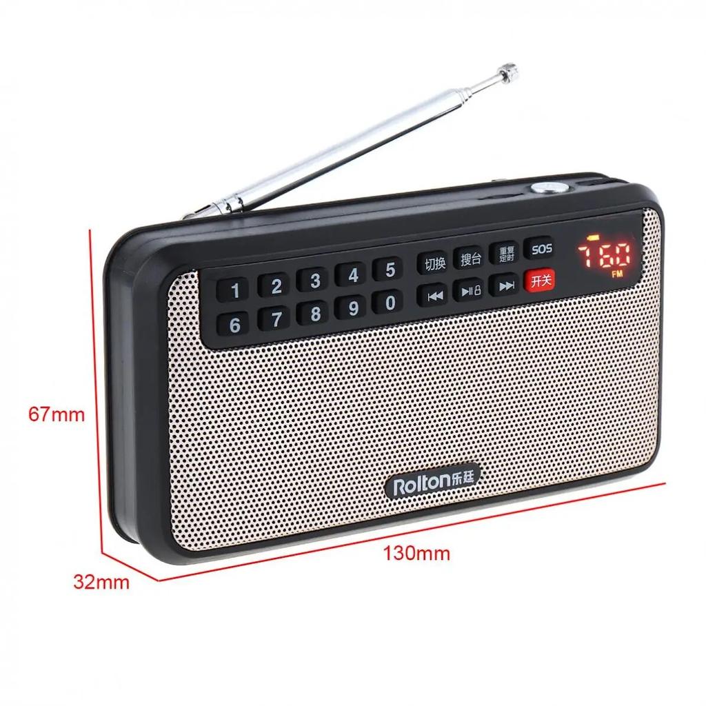 Купити T60 Portable TF Card USB Mini FM Radio Speaker with LED Display ...