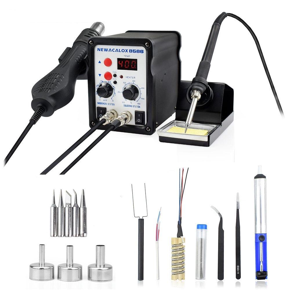 Buy 700W Rework Solder Station Thermoregulator Soldering Iron Hot Air ...