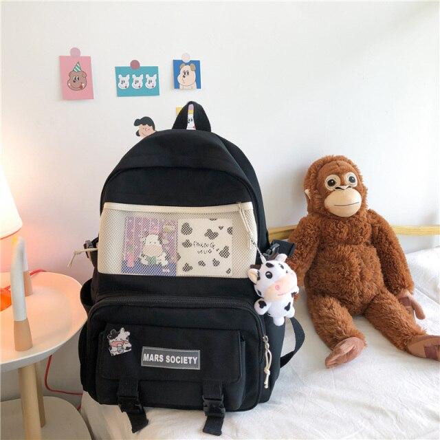 Diehe Yeni Çok İşlevli Naylon Kadın Sırt Çantası Kadın Şeffaf Cep Küçük ...