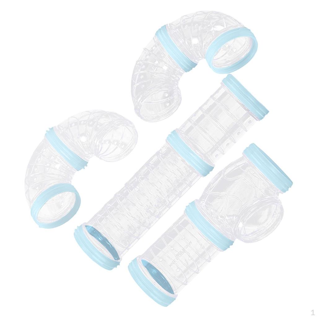 Buy 8 Pieces Hamster Tubes Set Connected Tunnels Training Tools Track ...