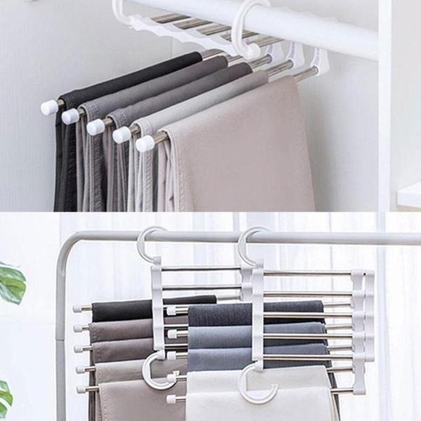 Buy Multifunctional Closet Storage Rack Adjustable Pants Tie Shawl Rack ...