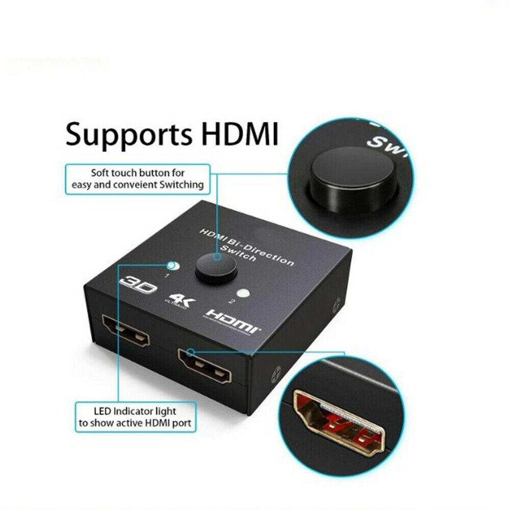 Buy Switch-Techole BidirectionalHDMI Splitter 1 In 2 Out /2 Input 1 Output at affordable prices ...