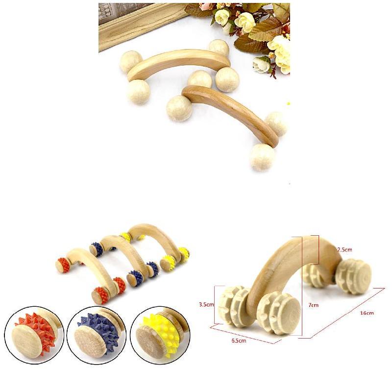 4 Care Antislip Massage Relieves Handheld Relief Wooden Body Pain ...