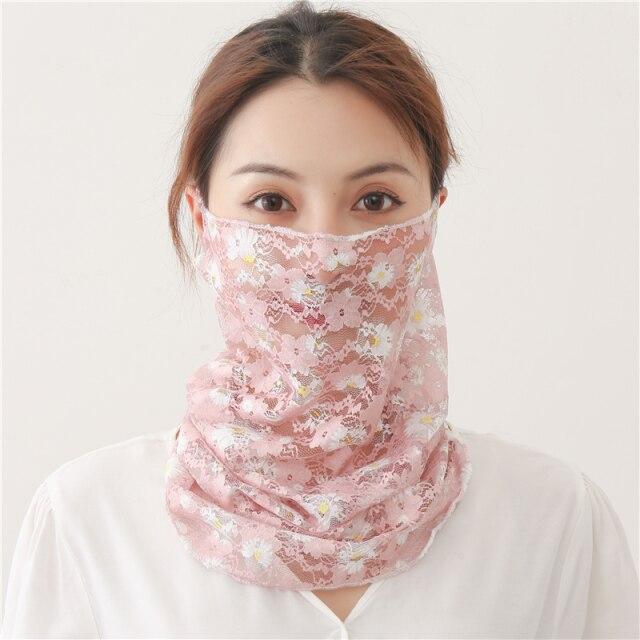 Buy Women Silk Face Scarves Neck Wraps Ring Snood Hair Band Head ...