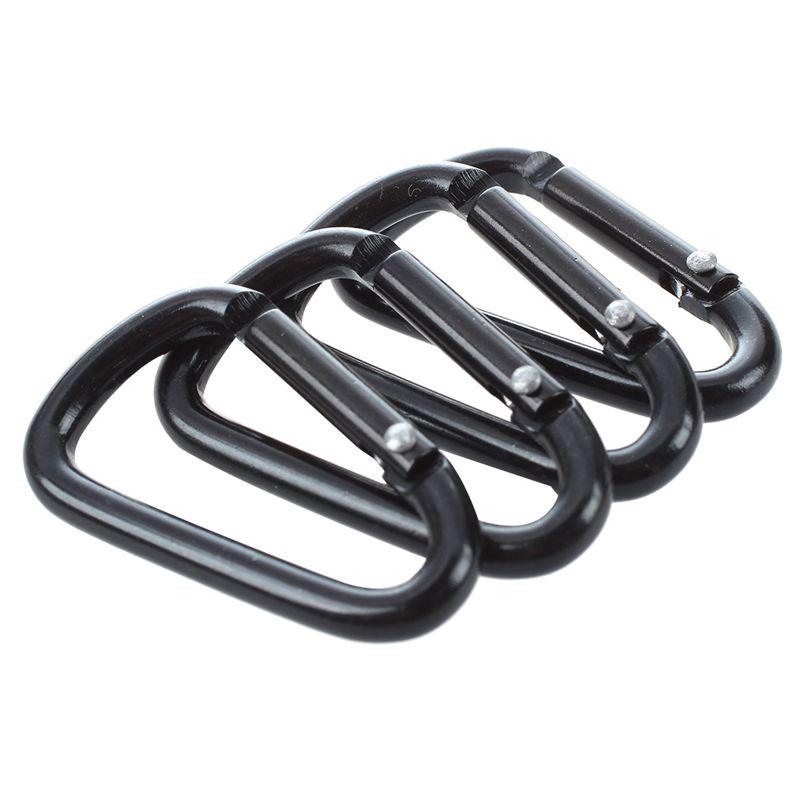 Satın alın 10 Pcs Climbing D Shaped Aluminum Alloy Carabiner Hook ...