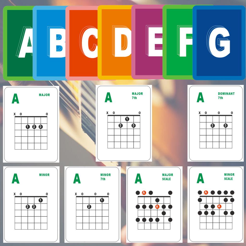 Cheap Practical Guitar Chord Cards 49 Popular Guitar Flash Cards Guitar ...