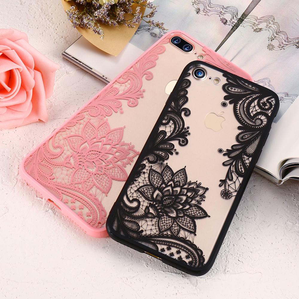 Flowers Beautiful Hollowed Lace Phone Case For iPhone 12Mini 12 12Pro ...