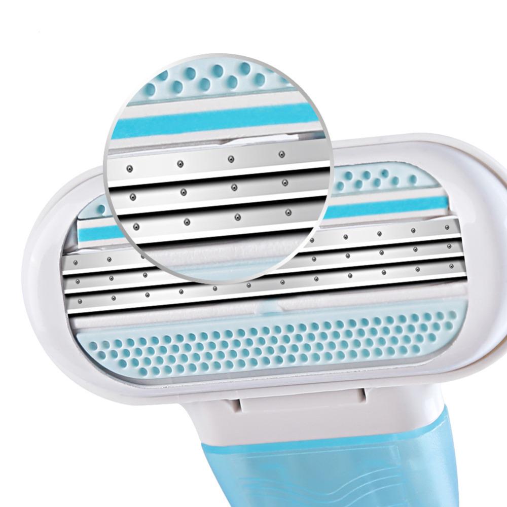 Female Safety Razor Blade Head Shaving For Women 3 Layer Shaver Blades ...
