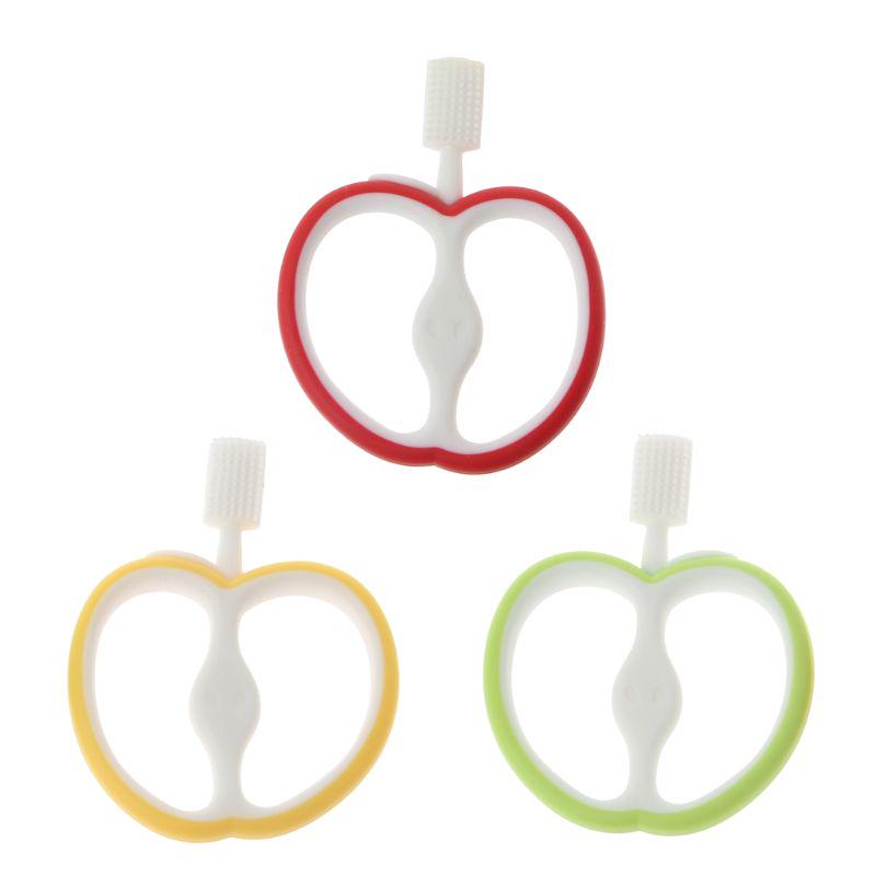 Baby Silicone Training Toothbrush Apple Toddle Teether Chew Toys ...
