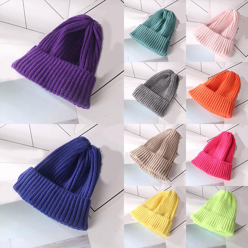 Buy Unisex Solid Wool Pointed Hat Knitted Hat Winter Warm Baggy Casual ...