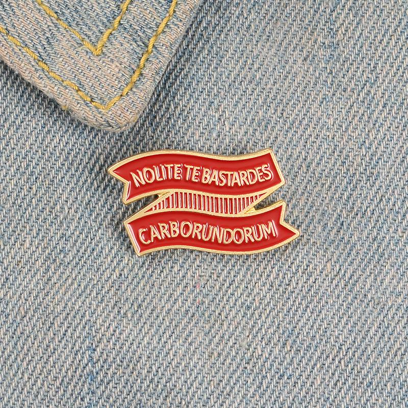 Buy Z-shaped Banner Streamer Pin Hard Enamel Pin Fashion Badges Lapel ...