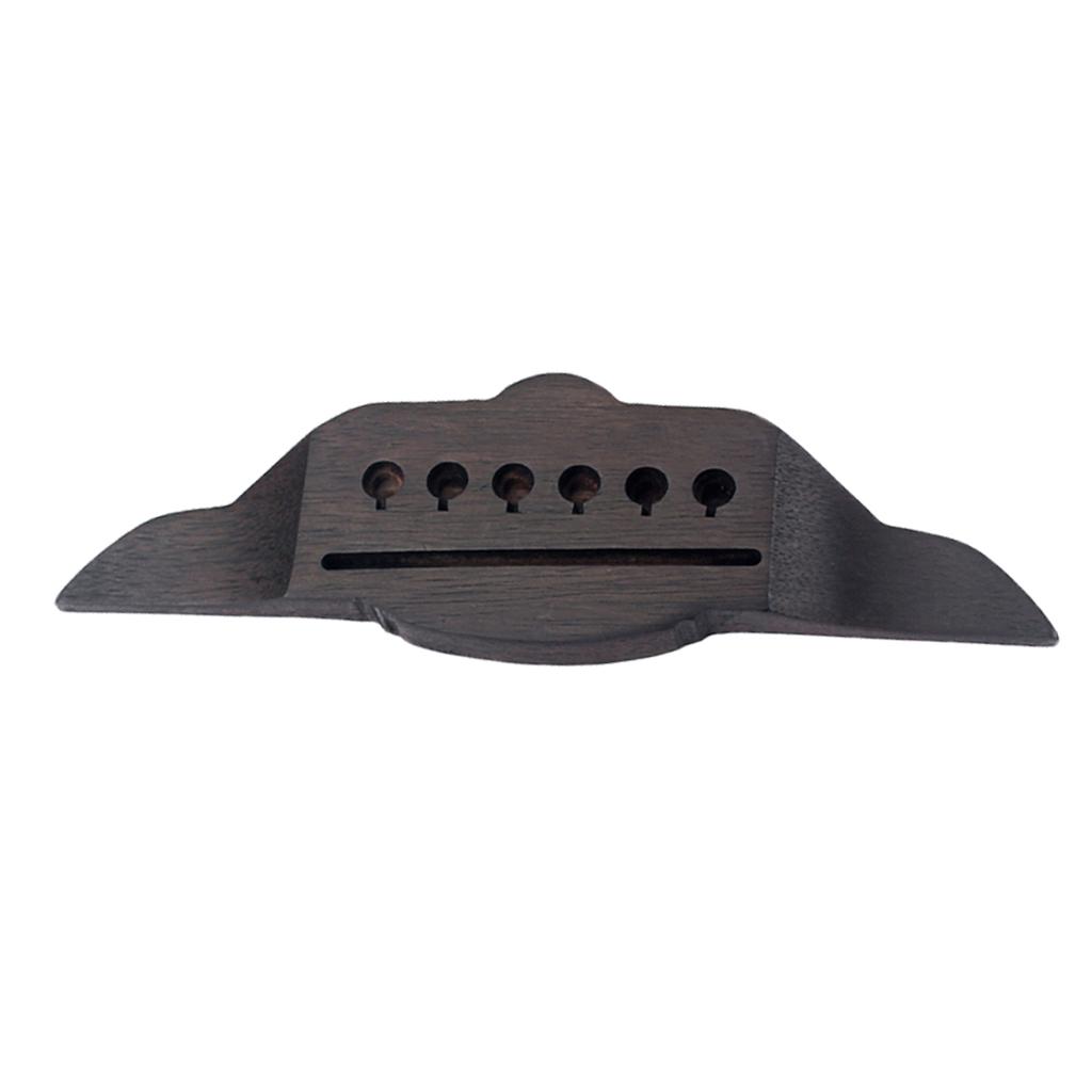 6 Strings Saddle Rosewood Thru Guitar Bridge for Folk Acoustic uygun ...