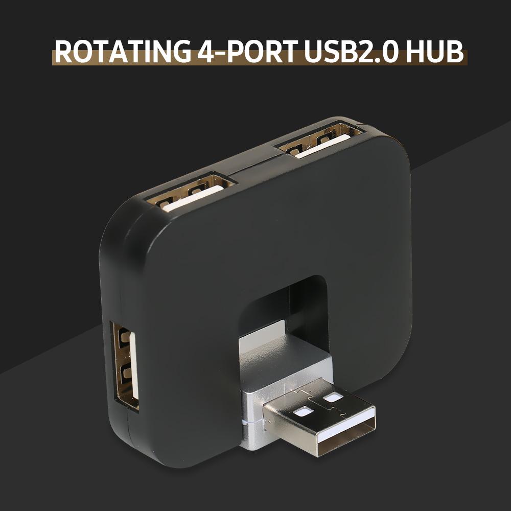 Cheap 4-Port Usb2.0 Hub Rotating Usb2.0 Converter Support Usb Fan Mouse ...