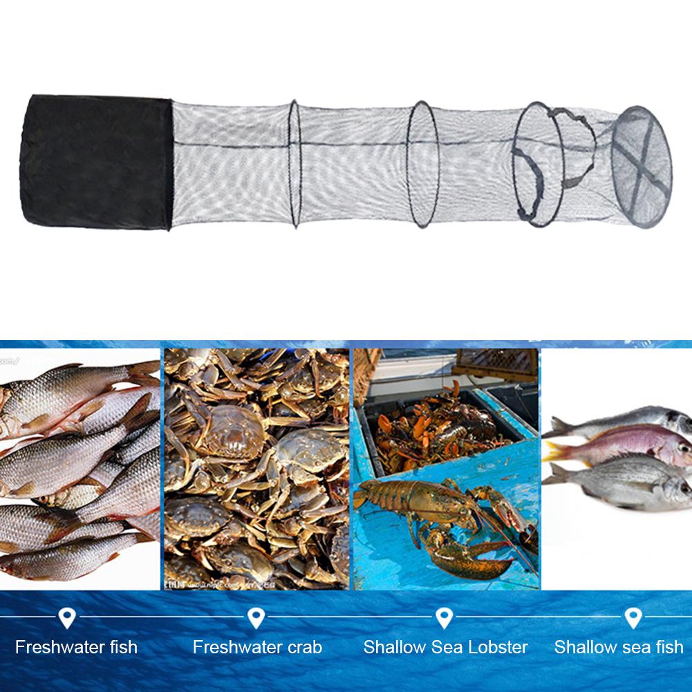 Buy Foldable 5 Layer Fishing Cages Nylon Net Crab Trap Cages Fish Trap ...