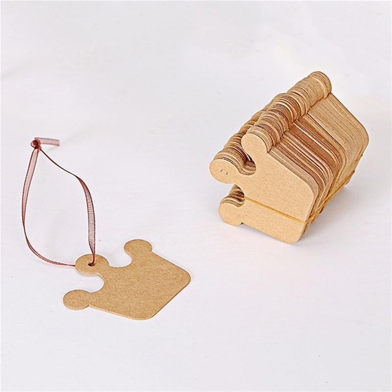 Buy 100Pcs DIY Kraft Paper Tags Brown Crown Shaped Label Luggage ...