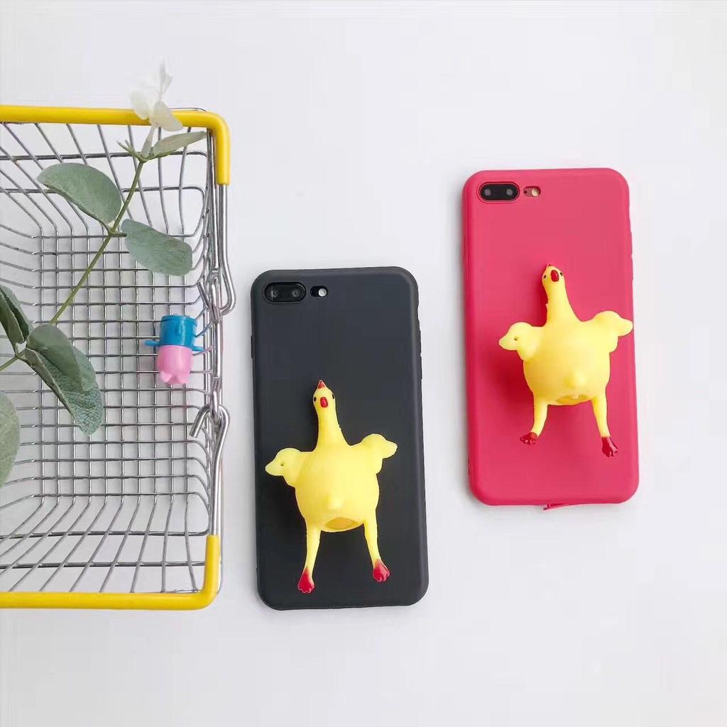 Buy Funny 3D Chicken Lay Egg Squishy Animal Phone Case Cover for iPhone ...