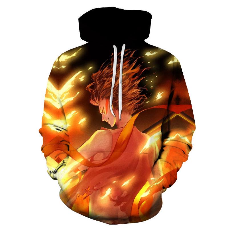 Buy 3D Printed Sweater Hooded Cartoon Anime Pattern Coat Plus Size ...