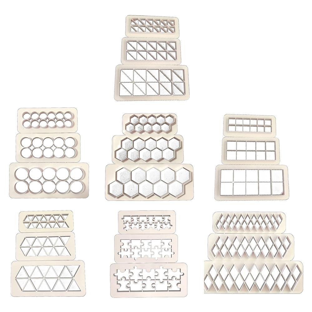 3Pcs/set Plastic Geometry Cookie Cutter Fondant Cake Mold DIY Cake ...
