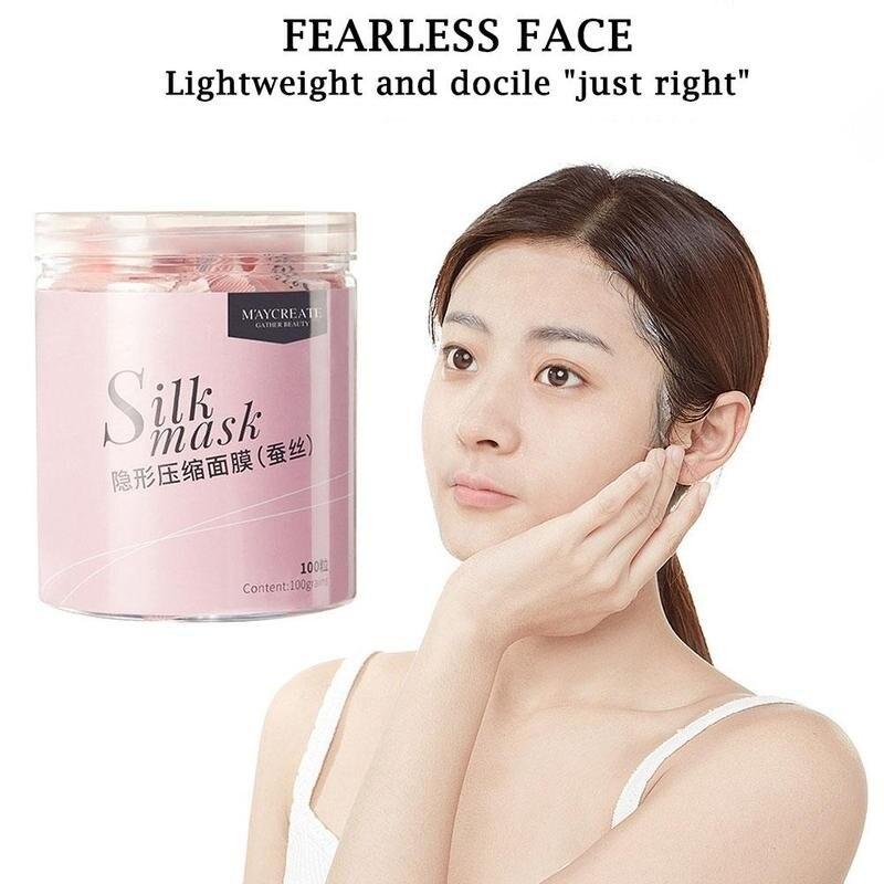 Buy 100pcs/box Compressed Silk Mask Invisible Silk Dry Mask Paper Ultra ...