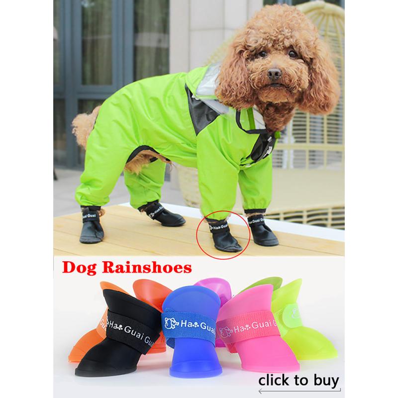 Cheap Pet Dog Raincoat Transparent Hooded Jumpsuit Dogs Waterproof Coat ...