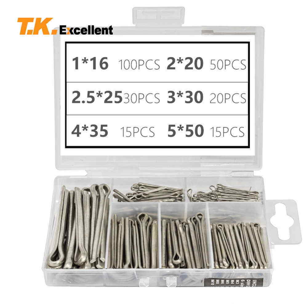 Buy 304 Stainless Steel Cotter Pin Assortment Set Value Kit,230 Pcs at ...