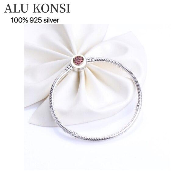 Buy Original Luxury Real 100% 925 Sterling Silver Pan Bracelet for ...