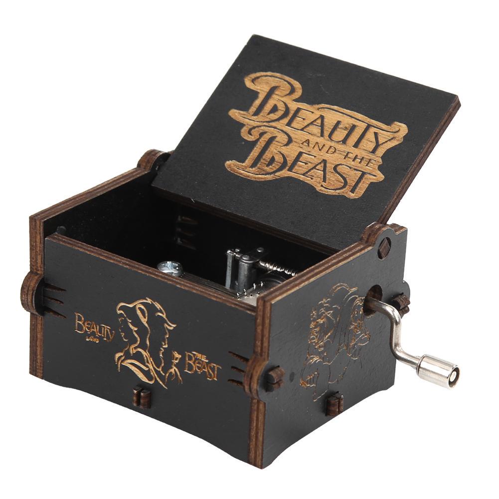 Satın alın Vintage Exquisite Wooden Hand Cranked Music Box Home Crafts ...