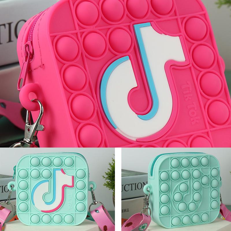 Buy 1Pc Popper Popet Silicone Push Bubble Stationery Storage Bag Popite ...