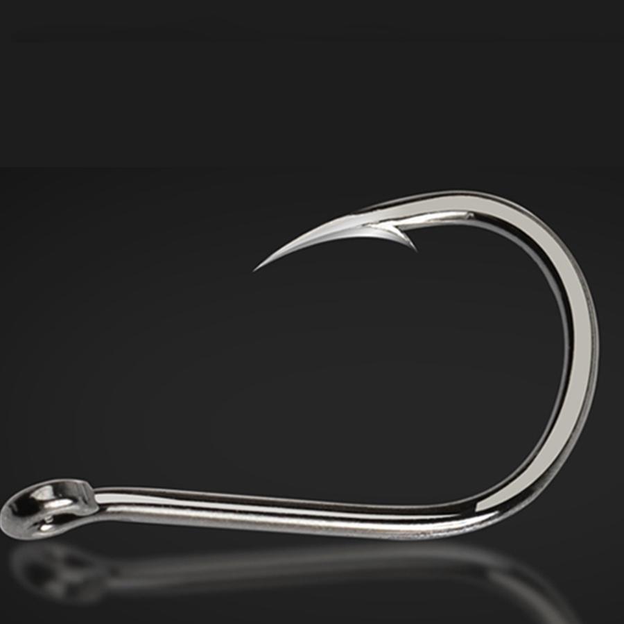 Buy 100pcs Fishhooks Fish Treble Catfish Circle Hooks For Soft Lure Sea ...