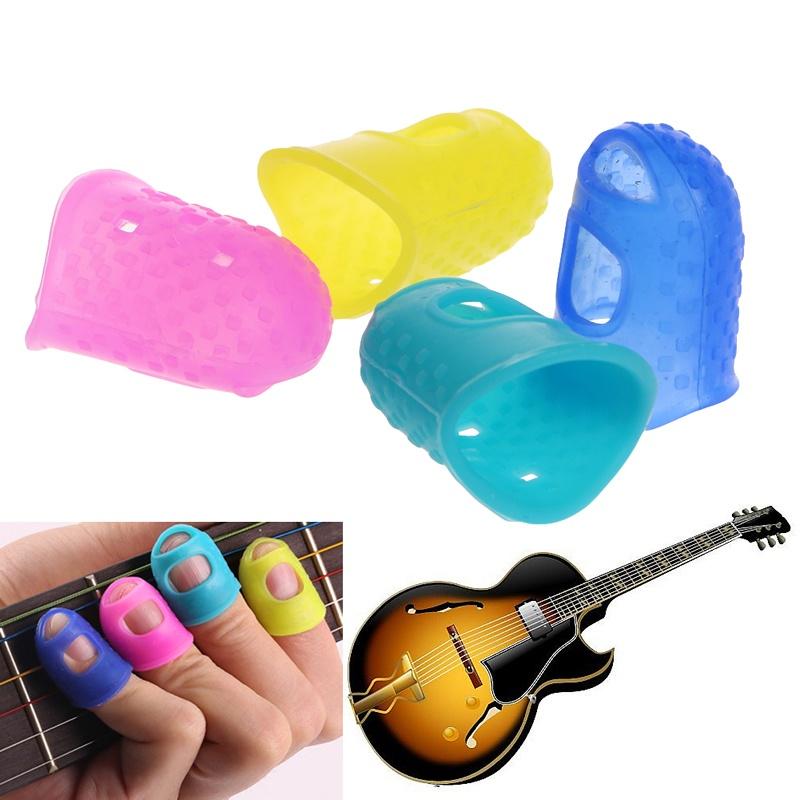 Buy 4Pcs/Set Guitar Fingertip Protectors Cover Finger Guards Stringed ...