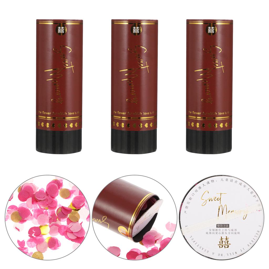 Buy 3pcs Confetti Tube Decorative Confetti Sprayer Cannon Prop for ...