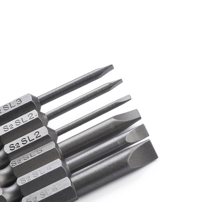 Buy Magnetic Flat Head Slotted Screwdriver Bits Hand Tools SL2 SL2.5 SL3 SL4 SL5 SL6 at ...