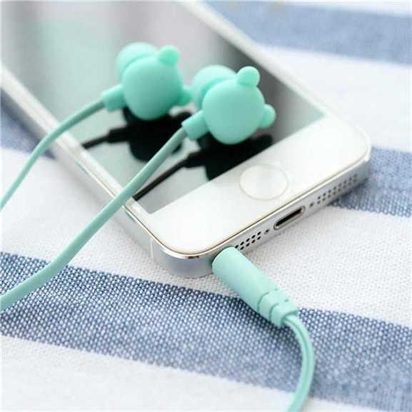 Buy Universal iPhone Samsung MP3 Earbuds Bear Cute Earphone In-ear Ear ...